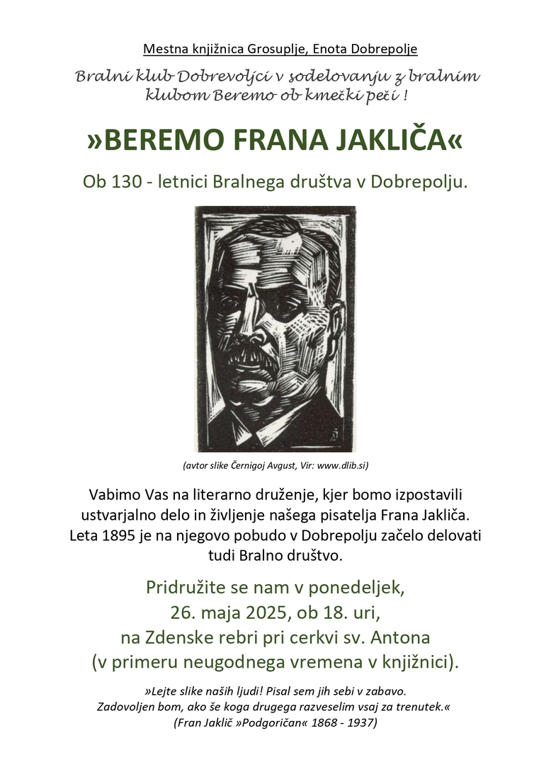 BEREMO FRANA JAKLIČA - dobrepolje.si
